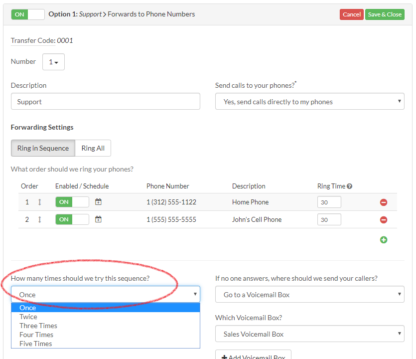 How to Ring Your Phones in Sequential Order – Talkroute Support
